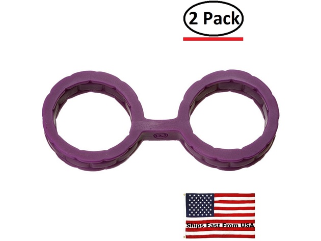 ( 2 Pack ) Japanese Bondage - Silicone Cuffs - Large - Purple | StackSocial