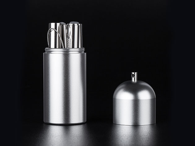 Altgalley Forever Straw + Carrying Vial (Silver) | StackSocial