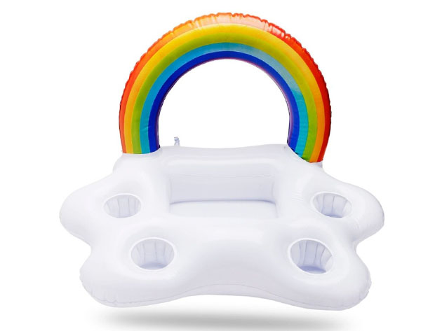 Rainbow Inflatable Pool Bar | The Weather Channel