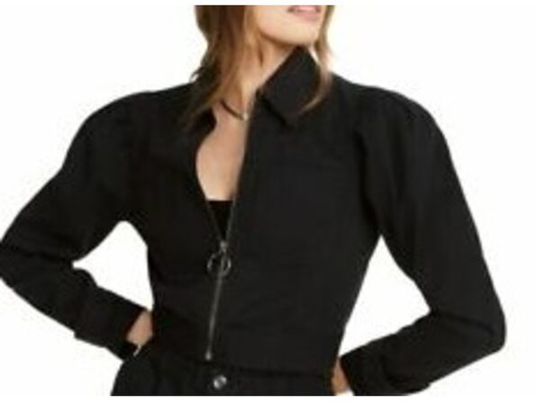 Danielle Bernstein Women's Zip Up Jacket Black Size Large | StackSocial