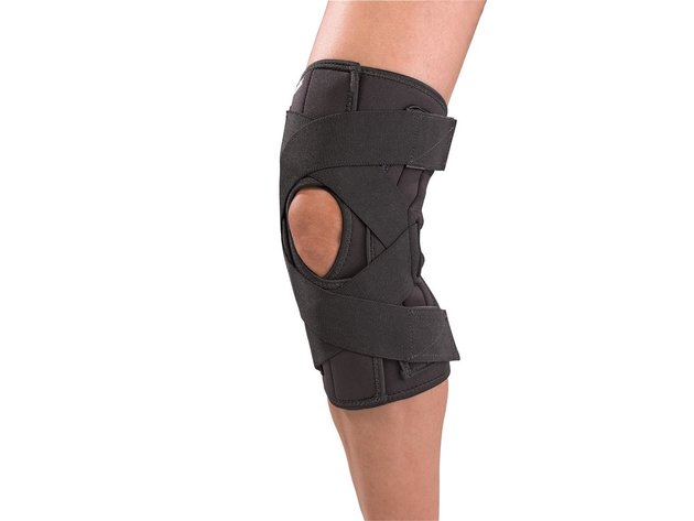 Mueller Wraparound Knee Brace Deluxe Neoprene with Crossing Straps and ...