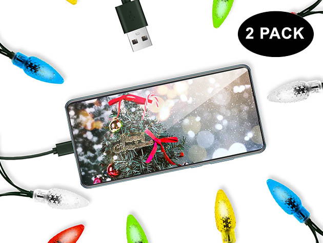 LED Light-Up Christmas Charging Cable (USB-C/2-Pack) | Entrepreneur