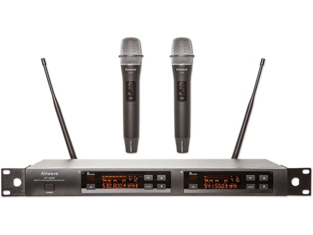 Airwave AT-4210 144 Series Dual Channel 2 Handheld Wireless Microphone ...