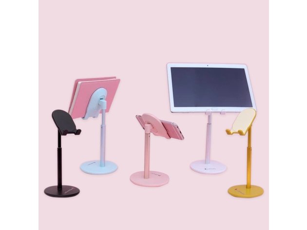 Multi-Angle Extendable Desk Cell Phone Holder & iPad Stand Ink Black ...