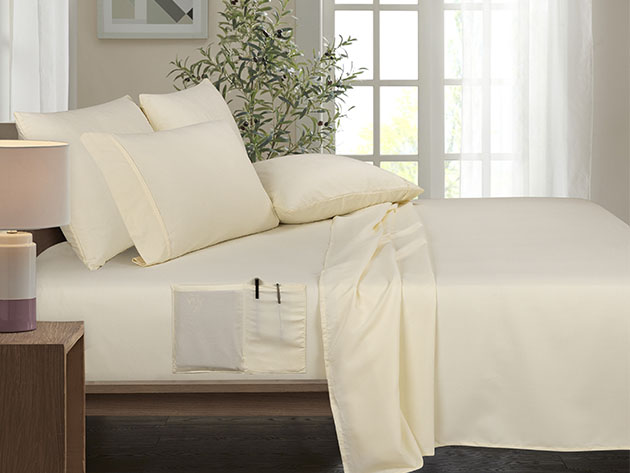 Bamboo Smart Pocket Sheets (Ivory/Twin/4-Piece) | StackSocial