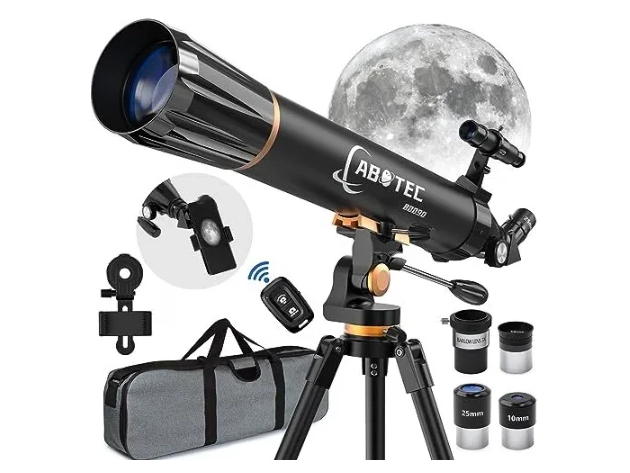 ABOTEC 80090 Telescope, 90mm Aperture, 800mm Refractor 32X-400X - Black ...