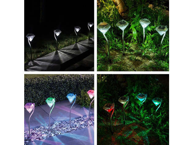 Outdoor Solar Diamond Pathway Light (4-Pack) | StackSocial