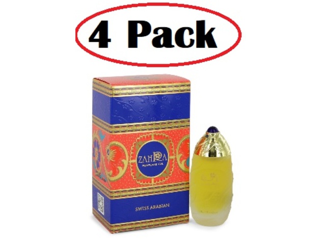 4 Pack of Swiss Arabian Zahra by Swiss Arabian Perfume Oil 1 oz ...