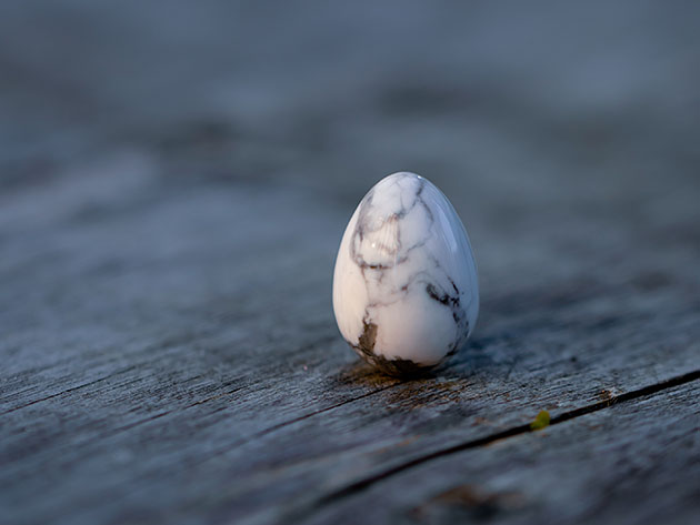 Thinking Egg - Howlite Stone | Calming | StackSocial