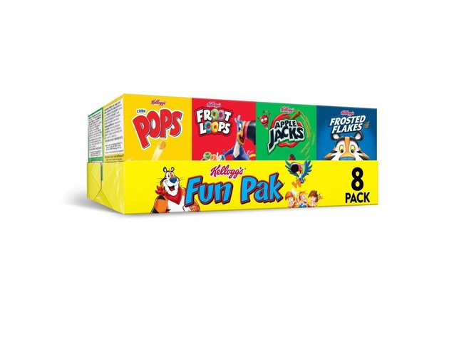 Kellogg's Fun Pack Sweet, Crispy, Crunchy Breakfast Cereal Variety Pack ...