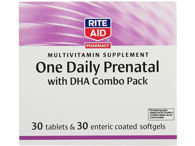 Rite Aid Multivitamin Supplement One Daily Prenatal with DHA Combo Pack ...