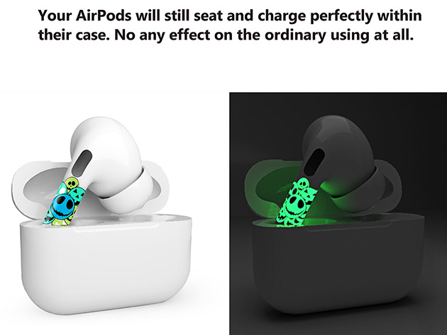 AirPods Pro 2 Skins (2-Pair/Glow in the Dark Skulls) | Gadget Hacks