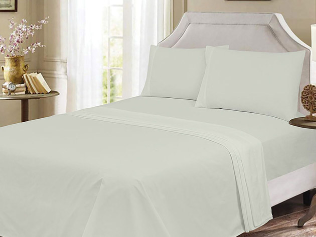 Luxury Ultra-Soft 300 Thread Count Cotton Sheet Set (Light Gray ...