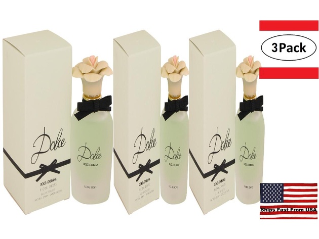 3 Pack Dolce Floral Drops by Dolce & Gabbana Eau DE Toilette Spray 1.7 ...