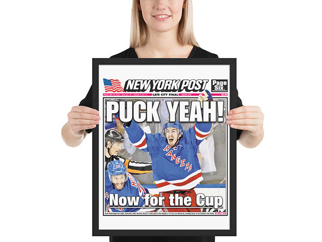 Puck Yeah! 2014 Rangers Front Cover Framed Poster | StackSocial