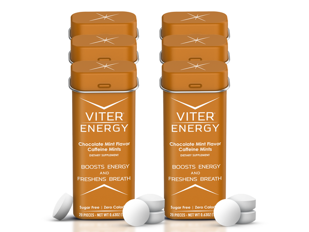 Viter Energy Caffeine Mints - Chocolate Mint 6-Pack | theChive University