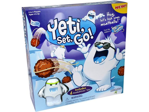 PlayMonster Yeti Skill and Action Kids Game with 4 Piece Snowy Meatball ...