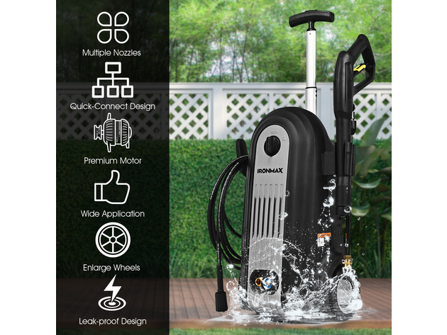 Costway 2800PSI Electric High Pressure Washer Cleaner 1.96GPM 2500W w ...