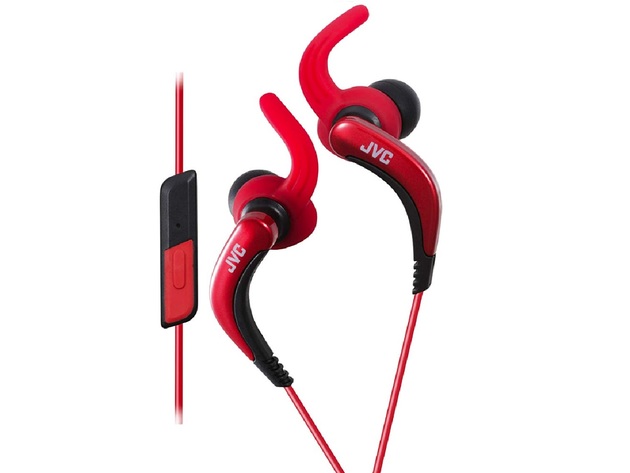 JVC Extreme Waterproof Fitness In-Ear Headphones - Red | StackSocial