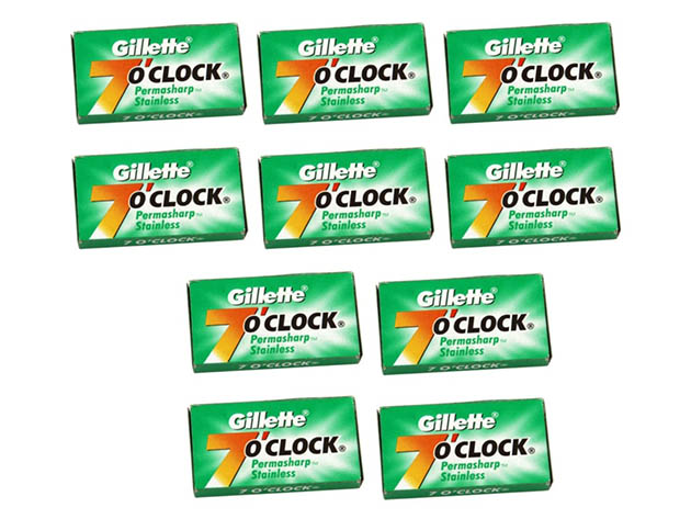 Gillette 7 O'Clock Permasharp 10-Count Double-Edge Blades (10-Pack ...