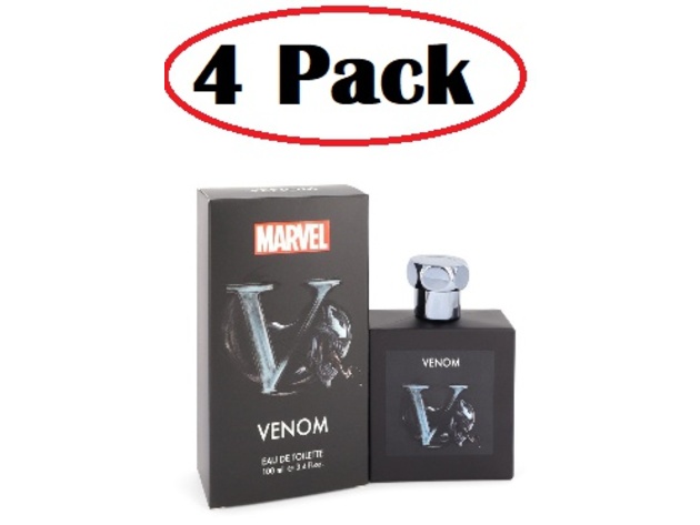 4 Pack of Marvel Venom by Marvel Eau De Toilette Spray 3.4 oz | StackSocial