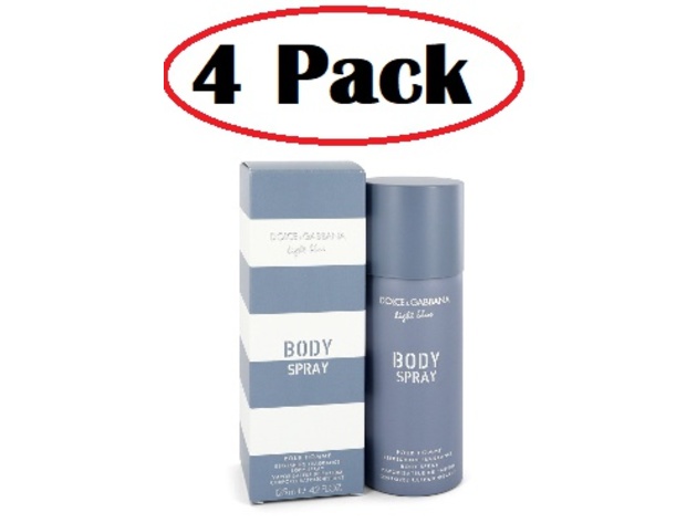 4 Pack of Light Blue by Dolce & Gabbana Body Spray 4.2 oz | StackSocial