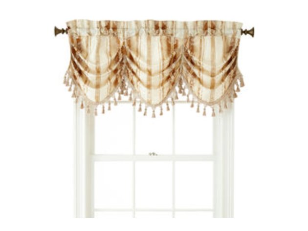 JCPenney Home Regan Rod-Pocket Tuck Valance, Dimensions: 20 Inches ...