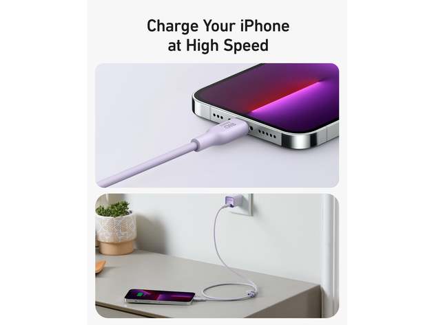 Anker 541 USB-C to Lightning Cable (Bio-Based) 3ft / Lilac Purple ...