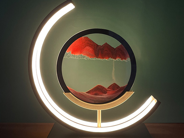 Moving Sand Sandscapes LED Table Lamp | Cracked Moving Sand Sandscapes LED Table Lamp | Cracked