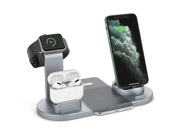4-in-1 Wireless Charging Station (Gray) | Macworld
