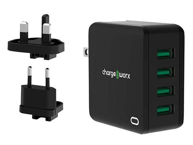 Chargeworx 4-USB International Power Adapter | Black Enterprise