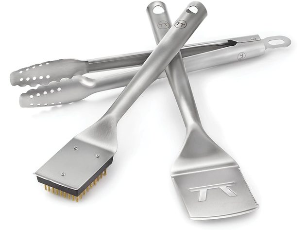 Outset 76357 Lux Collection Grill Tool Set, 3-Piece - White | StackSocial