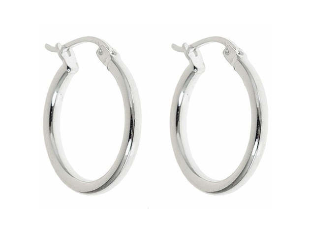 .925 Sterling Silver French Lock Hoops | StackSocial