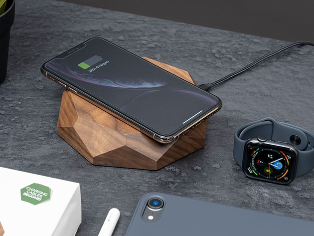 Wooden Qi Wireless Charger (Walnut Wood) | Gadget Hacks