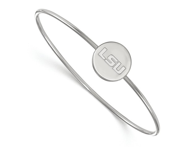 Sterling Silver Louisiana State University LSU Bangle, 7 Inch | StackSocial