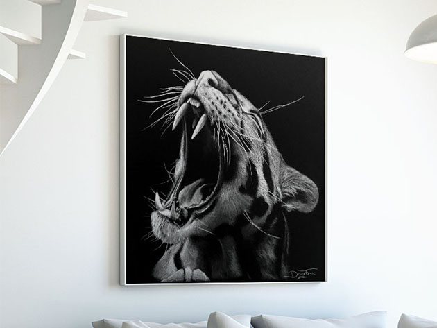 Museum Mounted Canvas "Inverted Tiger" by Dino Tomic | Joyus