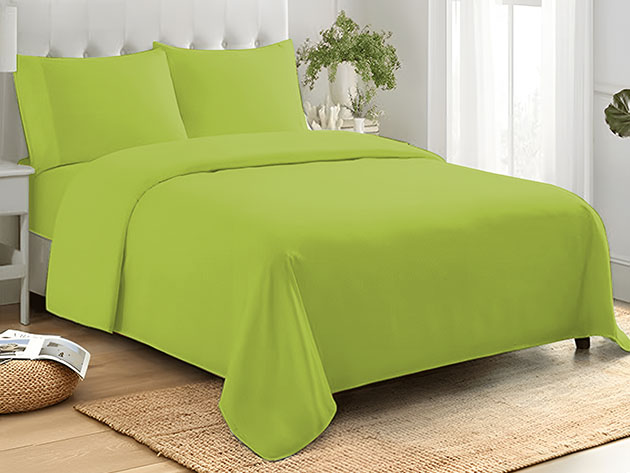 4-Piece Microfiber Sheet Set (Green/Queen) | StackSocial