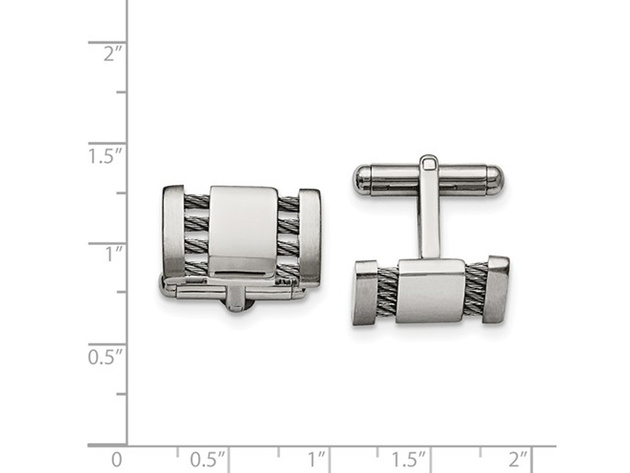 Mens Cuff Links in Stainless Steel | StackSocial