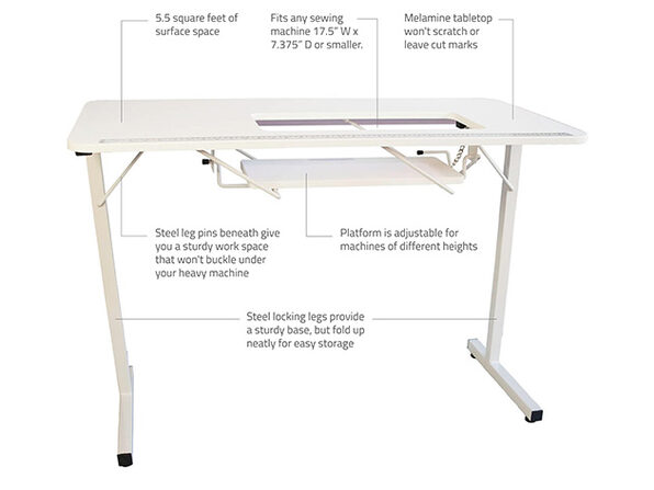 SewStation 101: Portable Folding Sewing Table | Joyus