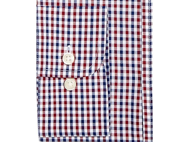 Club Room Mens Classic Regular Fit Gingham Check Performance Dress