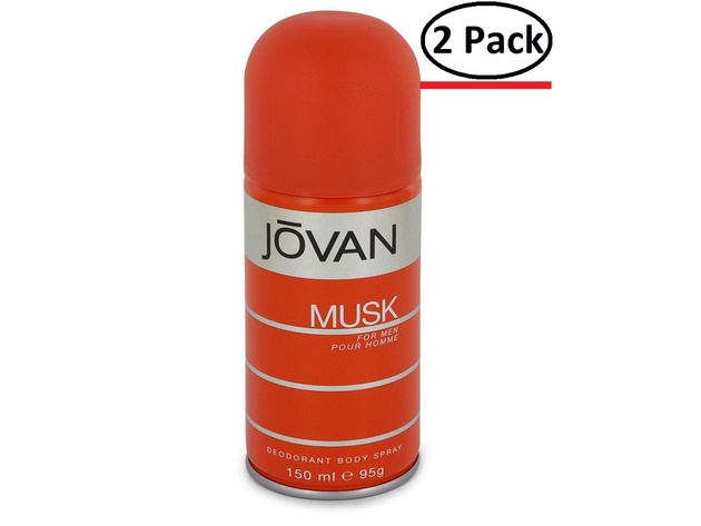 JOVAN MUSK by Jovan Deodorant Spray 5 oz for Men (Package of 2 ...