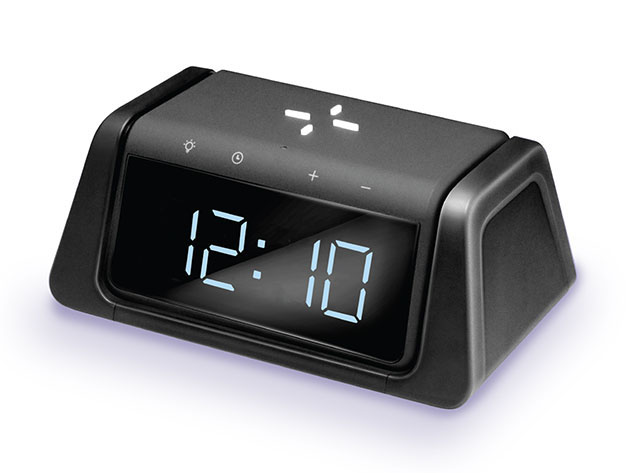 FirstHealth™ UV-C Sanitizing Clock with Wireless Charging | StackSocial