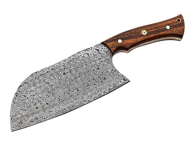 12" Handmade Damascus Full Tang Cleaver Knife | theChive University