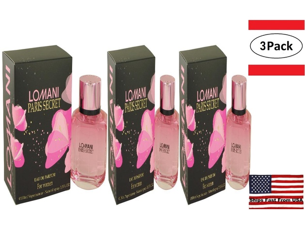 3 Pack Lomani Paris Secret by Lomani Eau De Parfum Spray 3.3 oz for ...