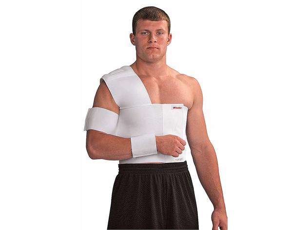Mueller Sport Care Right Shoulder Stabilizer Brace with Elastic Strap ...