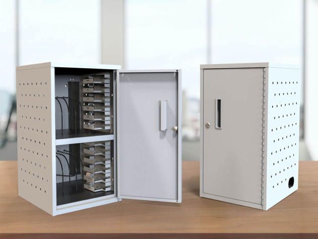 Offex 12-Tablet/Laptop/Chromebook Vertical Wall/Desk Charging Box ...