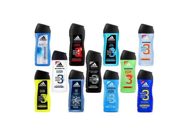 6-Pack Assorted Adidas Shower Gel For Men 13.5oz / 400ml | StackSocial