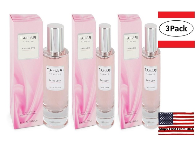 3 Pack Satin Love by Tahari Parfums Eau De Toilette Spray 3.4 oz for ...