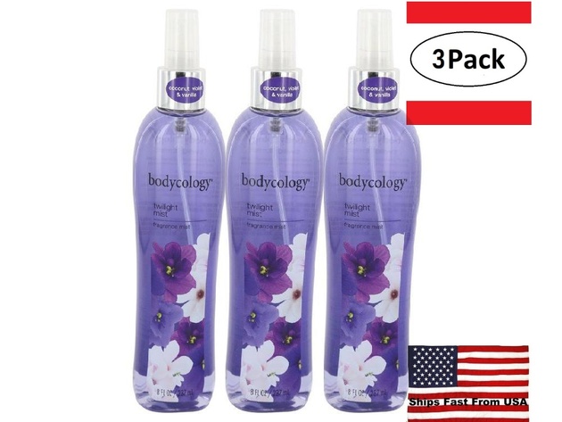 3 Pack Bodycology Twilight Mist by Bodycology Fragrance Mist 8 oz for ...