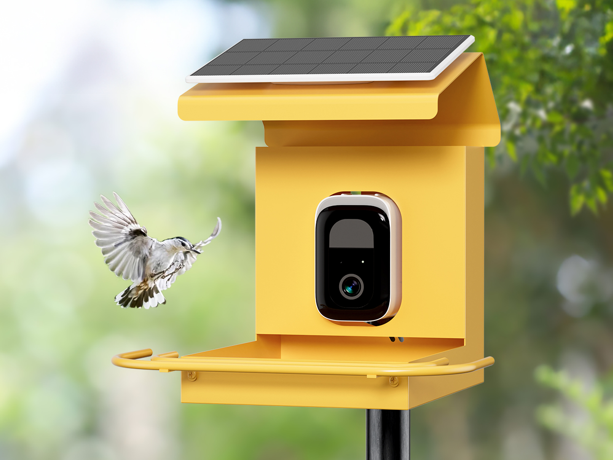 Metal Solar Powered Smart Bird Feeder with Camera | Boing Boing Store